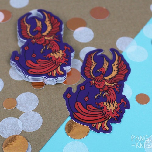 Phoenix Fire Bird Compass Vinyl Decal Sticker Phoenix Decal - Etsy