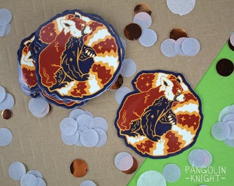 Stabby Red Panda Vinyl Sticker Red Panda With Knife Animals - Etsy