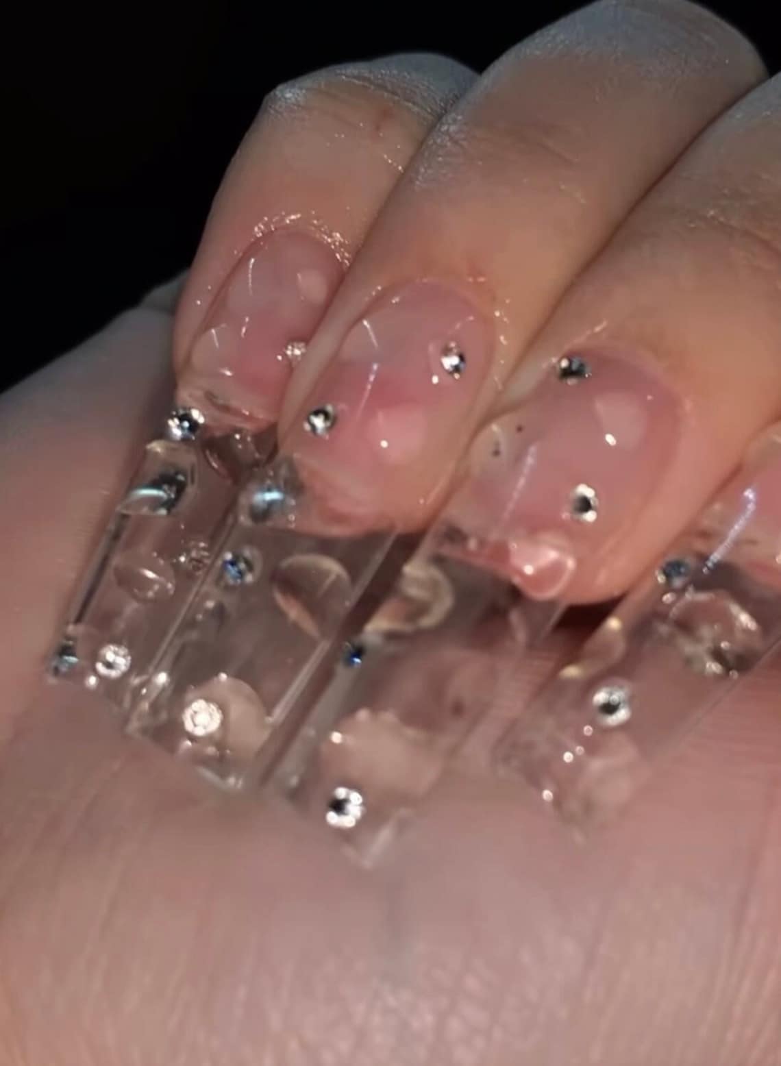Clear Raindrop Nails / 3D Nails | Etsy