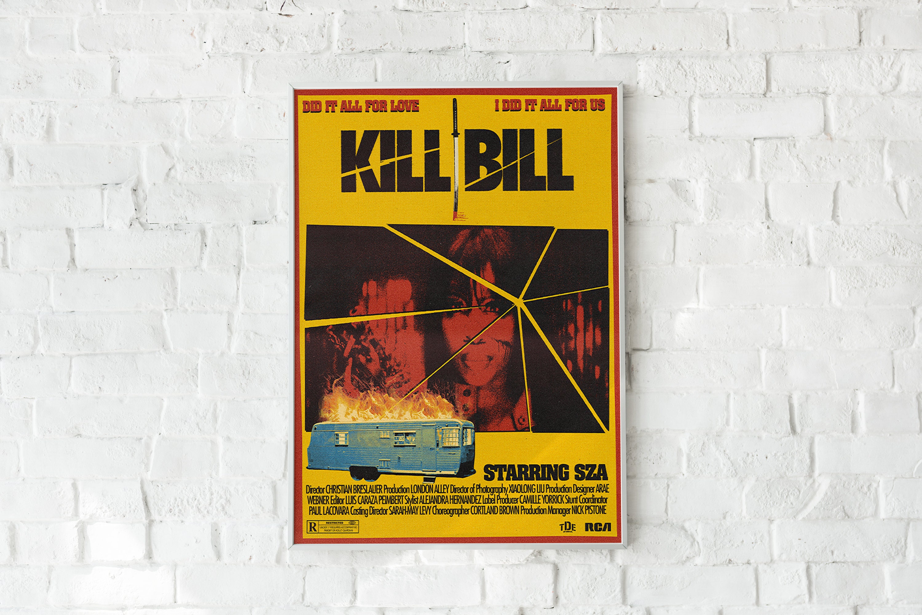 SZA Kill Bill Poster, Tarantino Inspired Wall Art Designed & Sold By ...