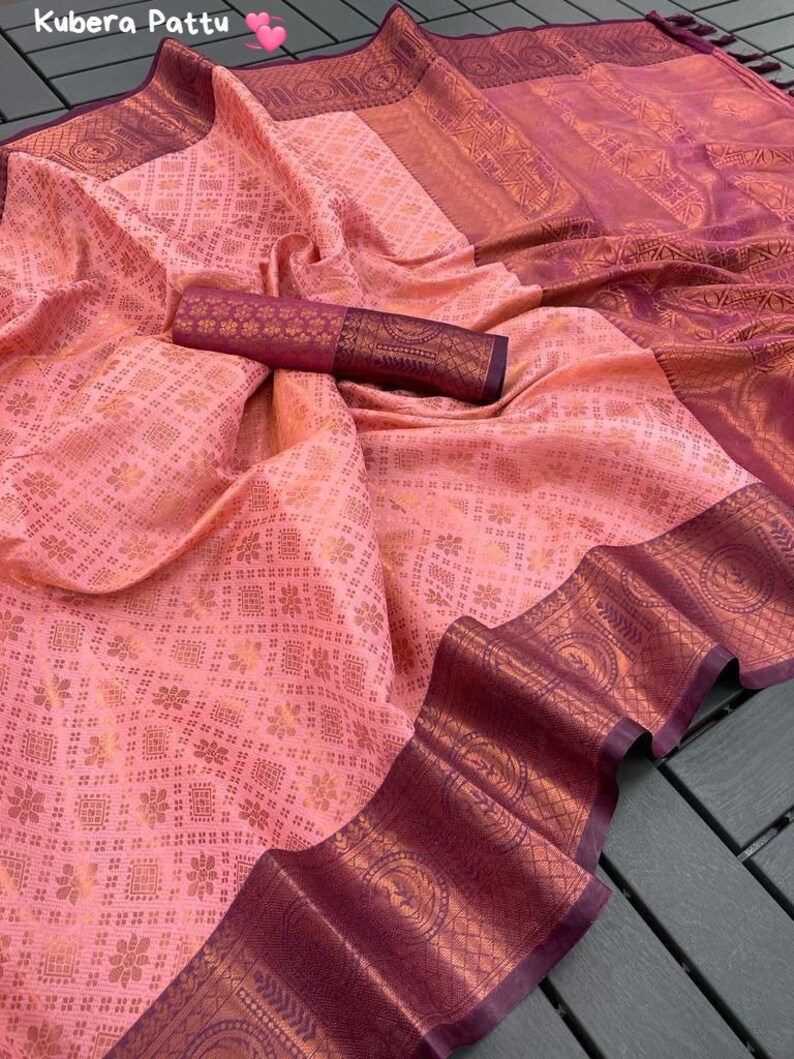 Kubera Pattu Silk Saree for Womenindian Silk Saree South - Etsy