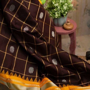 Buy Traditional Kanchipuram Soft Silk Weaving Work Saree With Online in India - Etsy