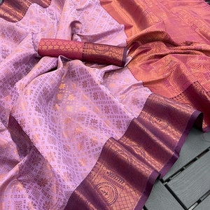 Kubera Pattu Silk Saree for Women,indian Silk Saree, South Indian Saree ...