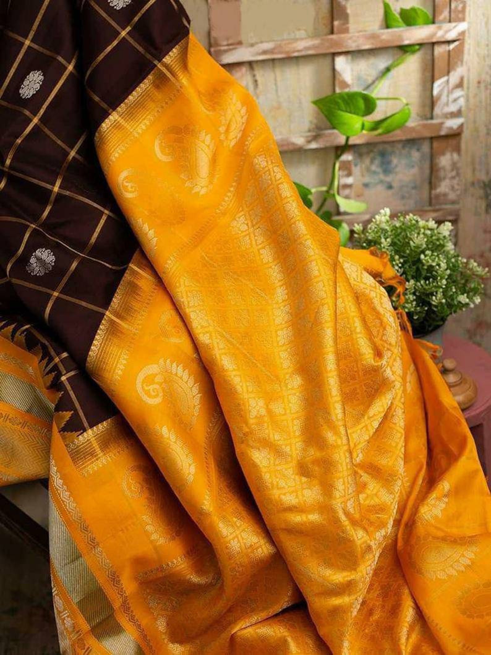 Traditional Kanchipuram Soft Silk Weaving Work Saree With - Etsy India