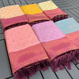 Kubera Pattu Silk Saree for Women,indian Silk Saree, South Indian Saree ...