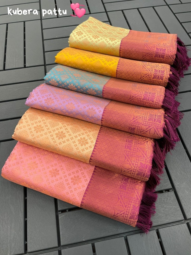 Kubera Pattu Silk Saree for Womenindian Silk Saree South - Etsy