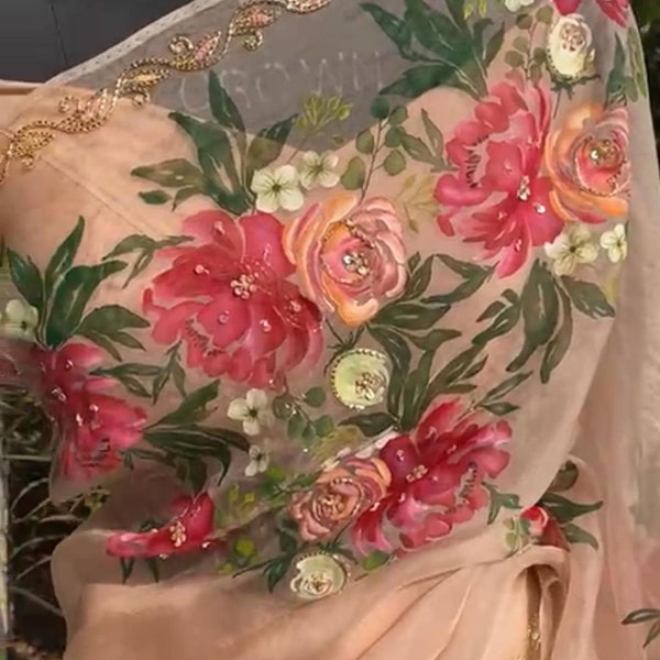 Floral Print Sarees - Etsy