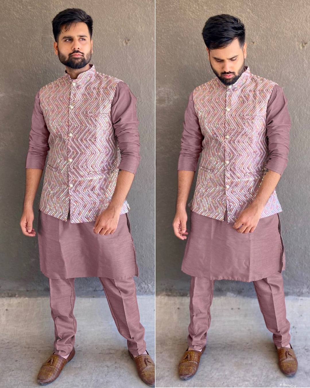 Men's Traditional Wear Indo-western Koti Kurtas,kurta Payjama Set Men ...