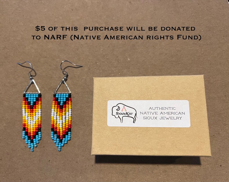 Native American Fringe Triangle Earrings - Etsy