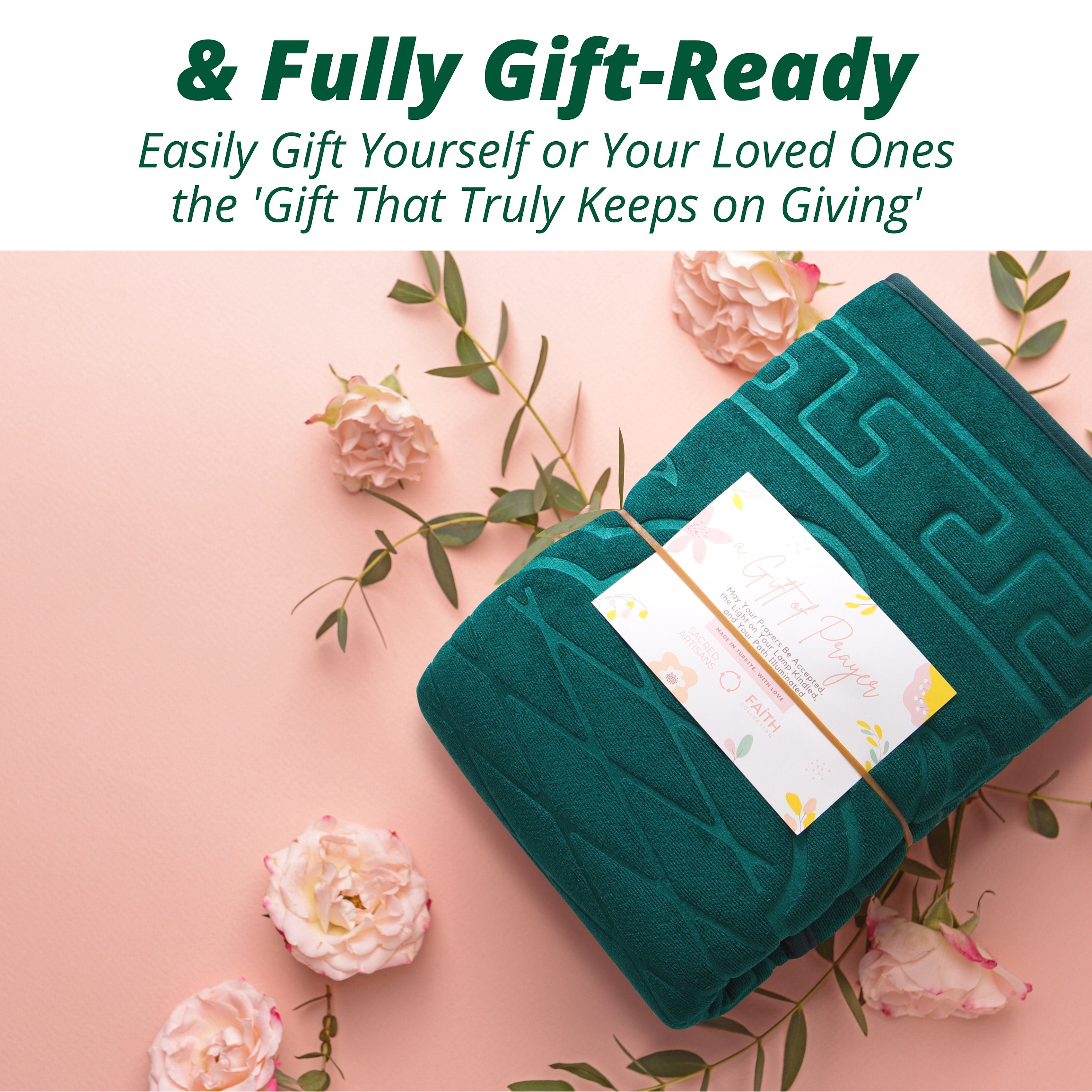 FAÍTH Padded Prayer Rug Paradise Green Ultra-soft With 0.5 - Etsy