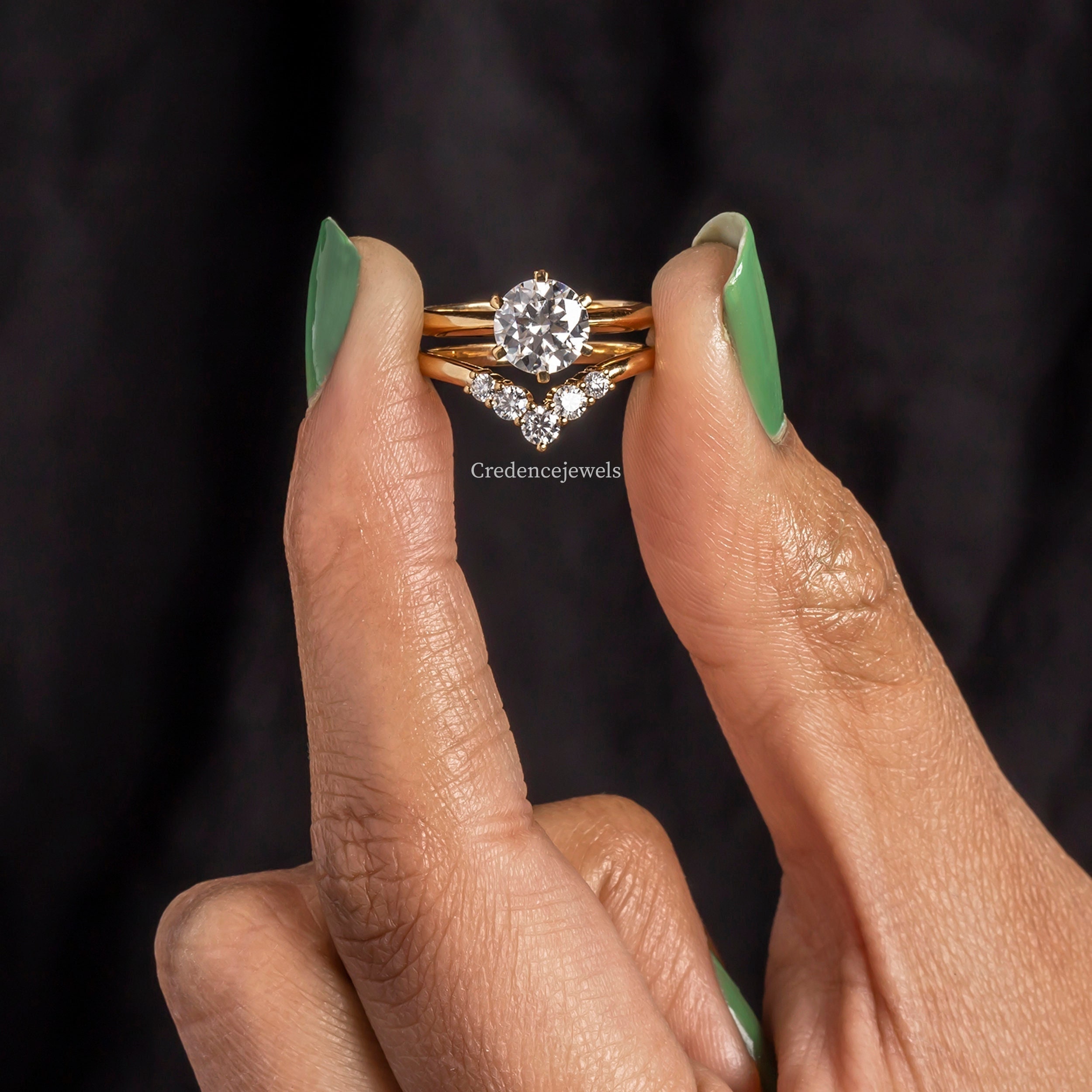 Curved wedding band with solitaire 60 photos - Astyledwedding.com