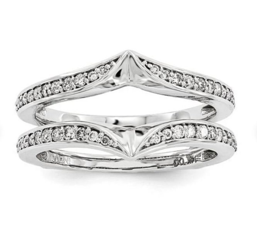 Enhancer Guard Ring, Round Cut Diamond Ring, Enhancer Engagement Ring ...