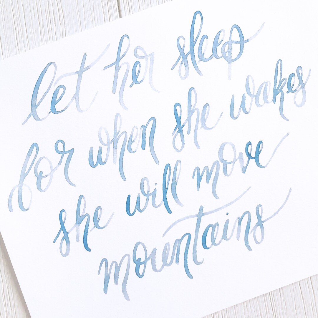 Custom Watercolour Quote, Personalized Watercolor Quote, Nursery Decor ...