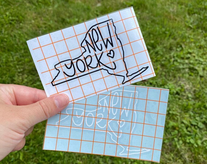 New York State Outline Vinyl Decal Sticker - Etsy