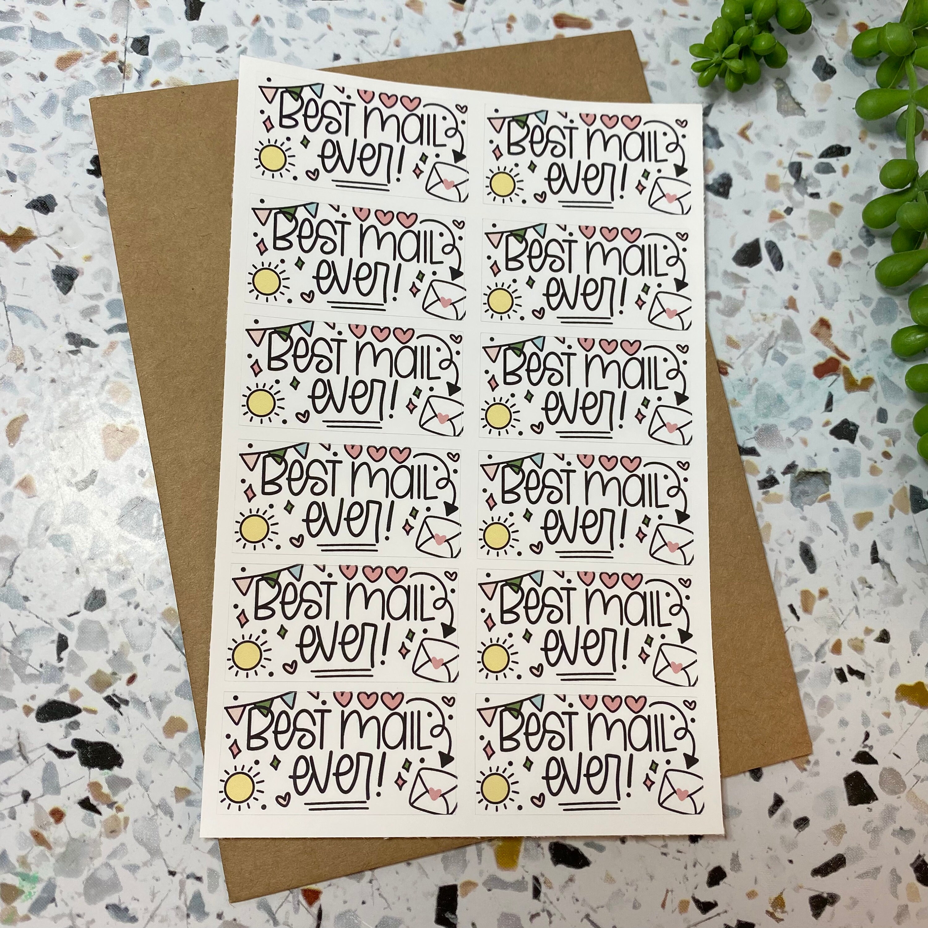 Best Mail Ever Sticker Packaging Stickers Happy Mail - Etsy