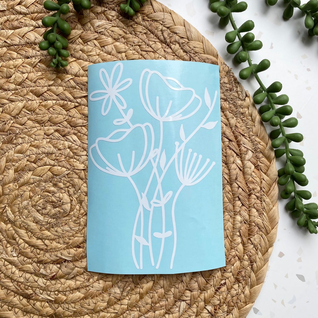 Wildflower Decal, Car Window Decal, Flower Decal, 6 Inch Decal ...