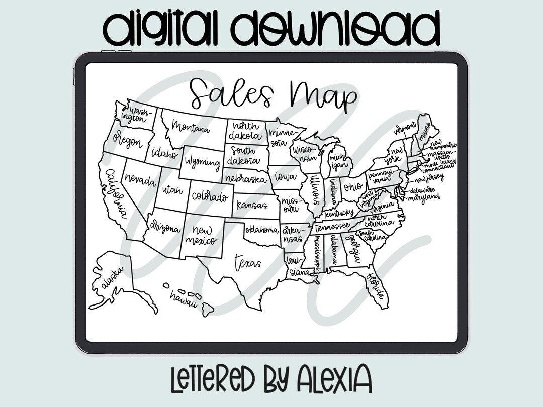 United States Sales Map, Sales Map, Small Business Sales Map, US Map ...