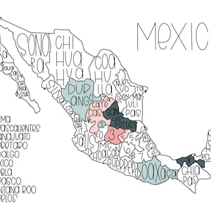 Mexico Map, Downloadable Map, Mexico Sales Map, Mexico Tracking Map ...