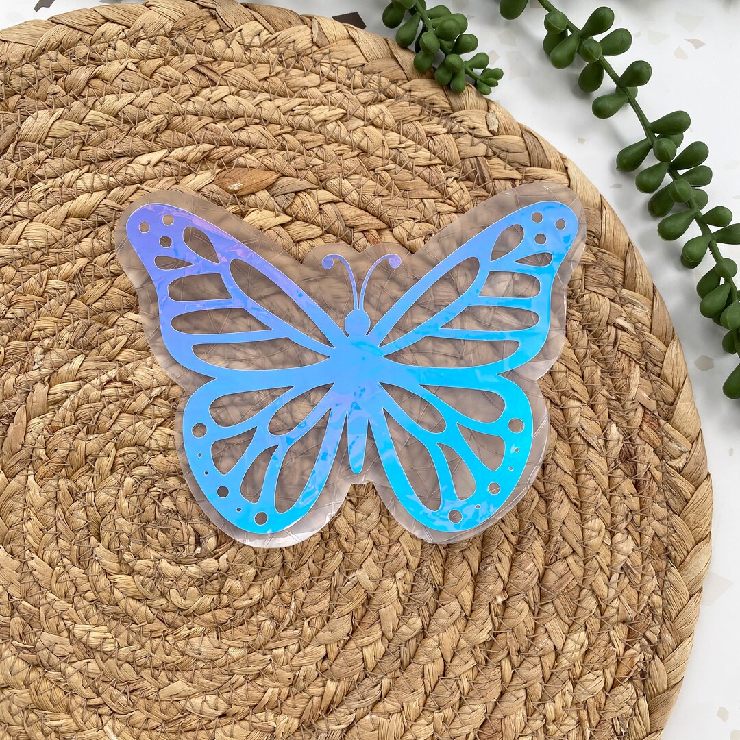 Holographic Butterfly Suncatcher, Suncatcher Window Cling, Butterfly ...