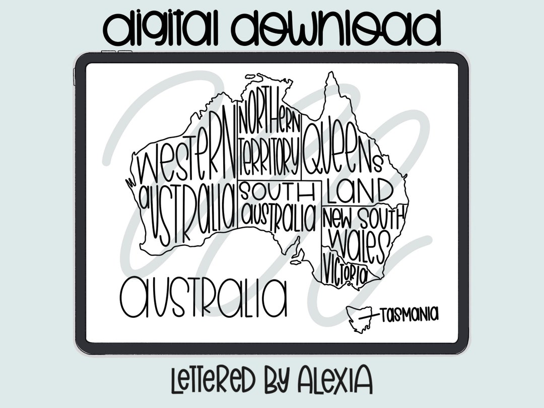 Australia Blank Fill-in Map, Australia Tracking Map, Printable ...