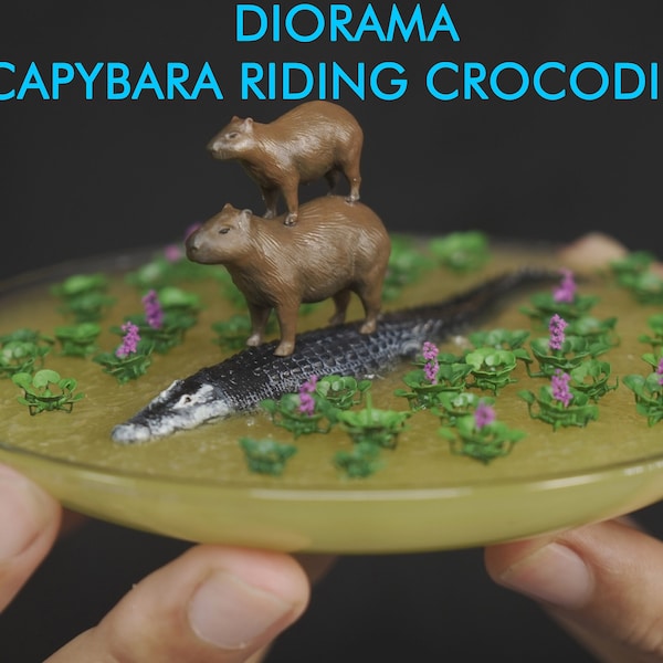 Capybara Riding Crocodile - Etsy