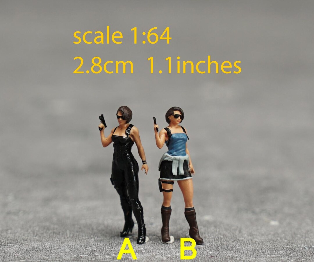 Jill RE Figurine HO 1/64 43 24 1/18 Scale Handpaint High Detail - Etsy