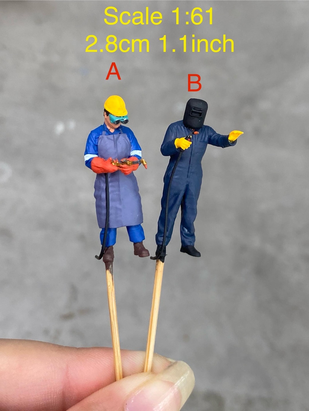 Welder Figure HO 1/64 43 24 1/18 Scale Handpaint High Detail WELD - Etsy