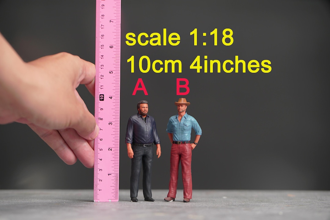 Bud and Hill Figure HO 1/64 43 24 1/18 Scale Handpaint BH - Etsy