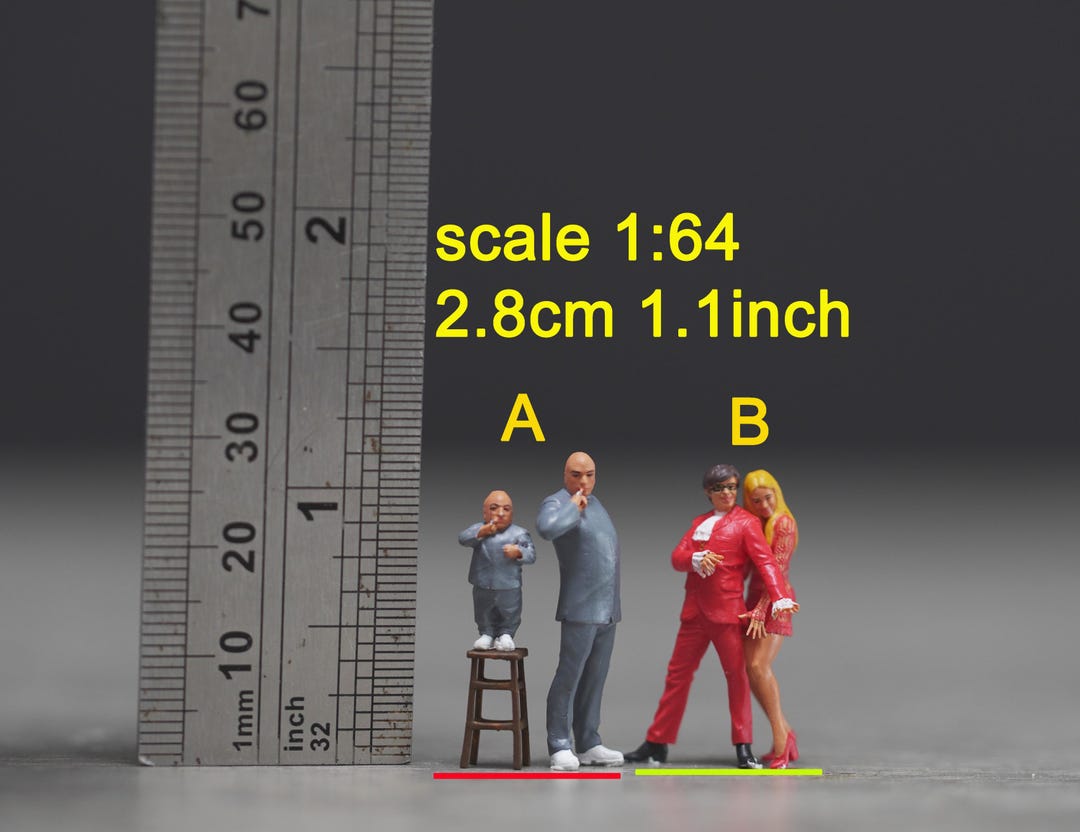Evil Mini and Dancing Couple Figure HO 1/64 1/43 1/24 1/18 Scale ...