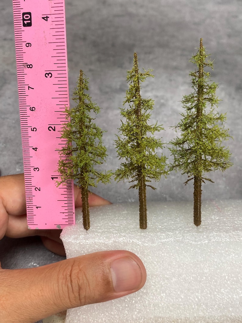 Miniature Pine Tree Diorama HO 1/64 1/43 1/24 1/18 Scale Handpaint High ...