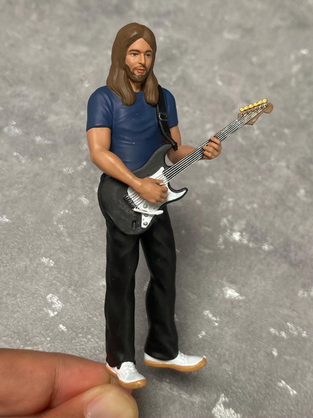 David Rocker Guitarist Figure HO 1/64 1/43 1/24 1/18 Scale Handpaint ...