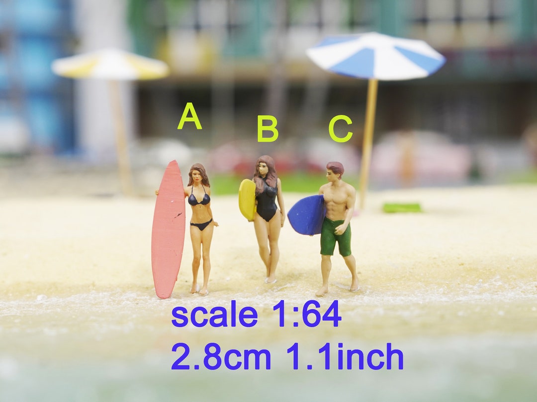 HO 1:64 Scale Surfer Hold Surf Figure Handpaint High Detail - Etsy