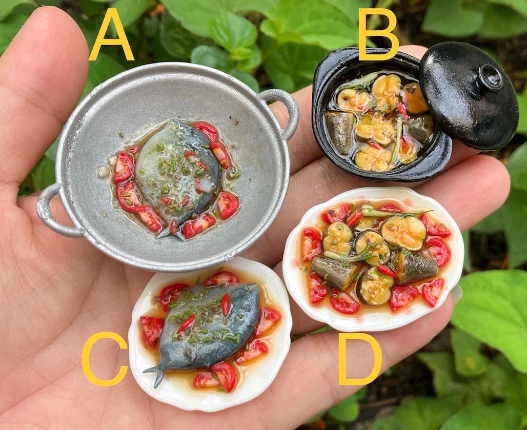 Vietnam Clay Pot Fish 1:12 Scale Clay Miniature - Etsy
