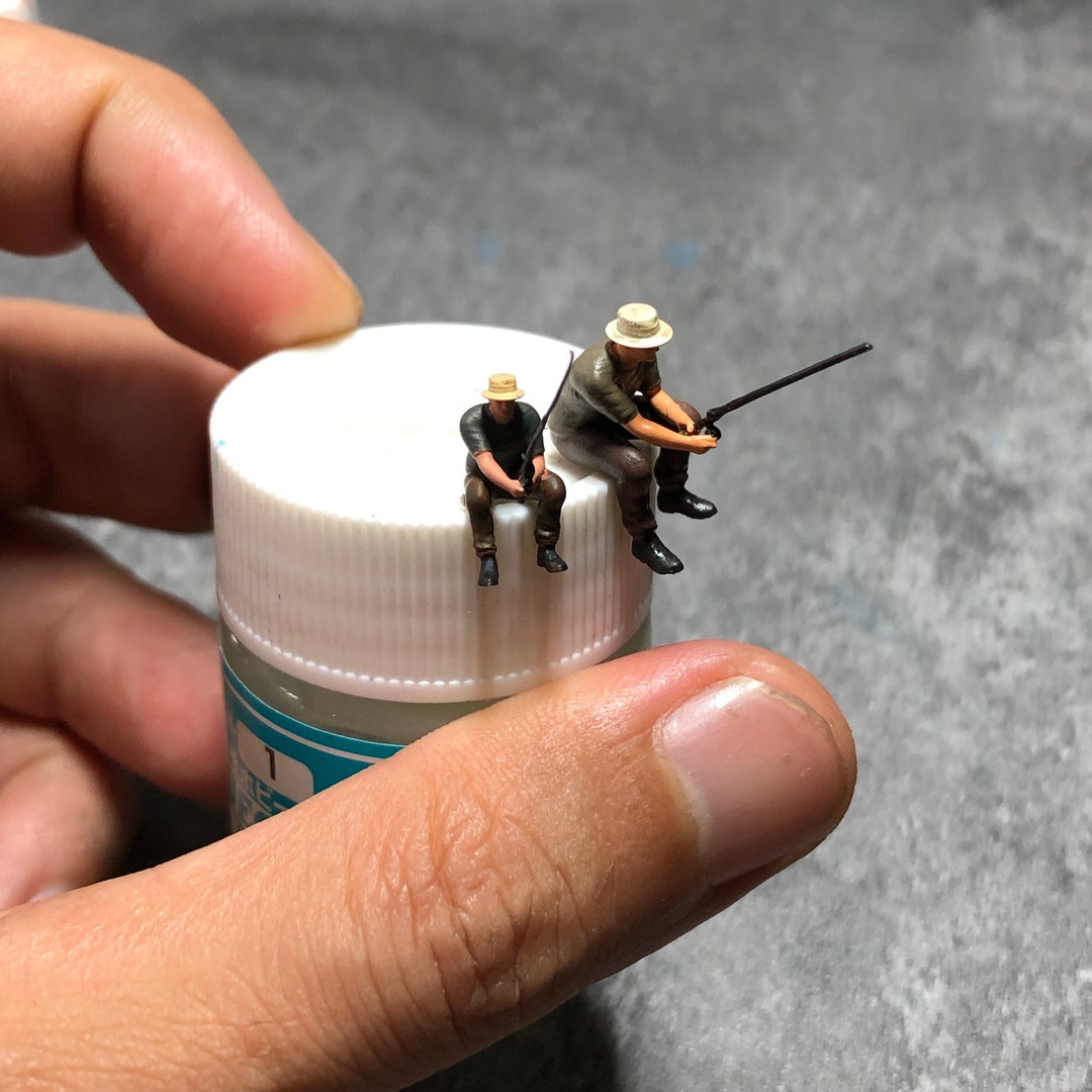 HO 1/64 43 24 1/18 Scale Man Fishing Handpaint High Detail B6-B7 - Etsy