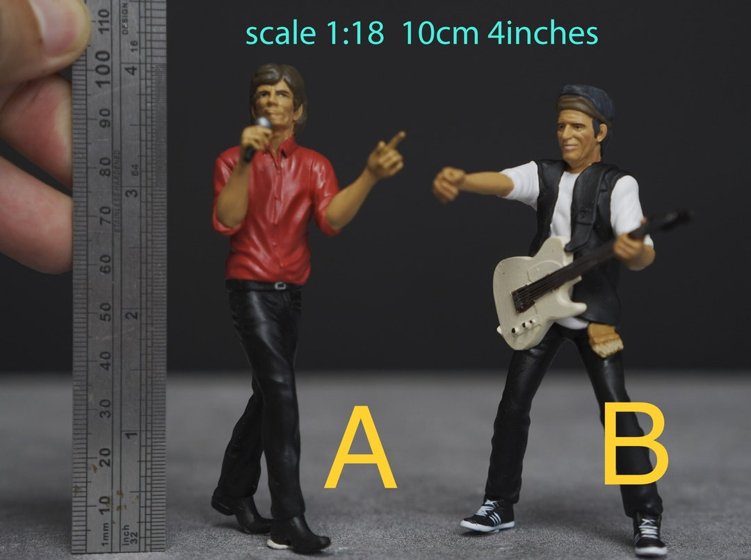 Mick and Keith Figure High Detail Painted 1/18 to HO Scale - Etsy
