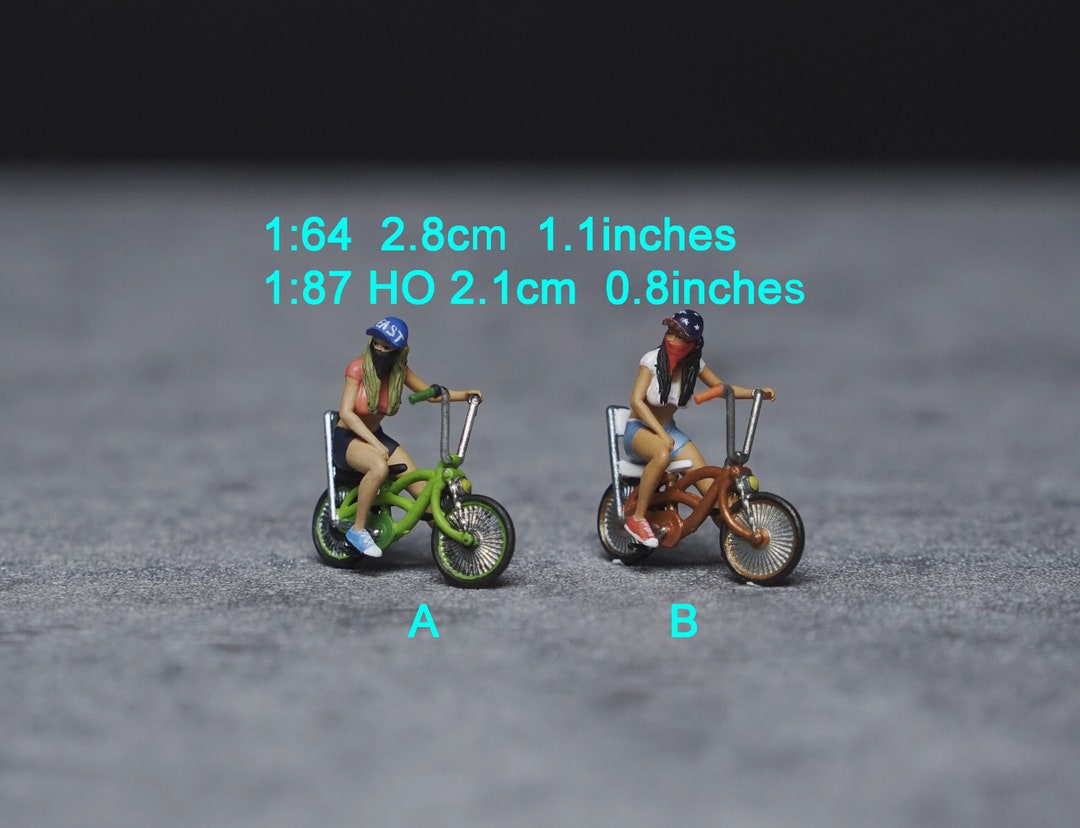 HO 1/64 1/43 1/24 1/18 Scale Bike Girl Handpaint High Detail - Etsy