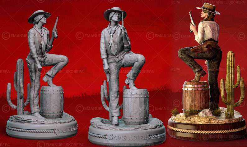 Cowgirl Sadie Adler RDR Figure for Custom 1:18 to HO Scale - Etsy