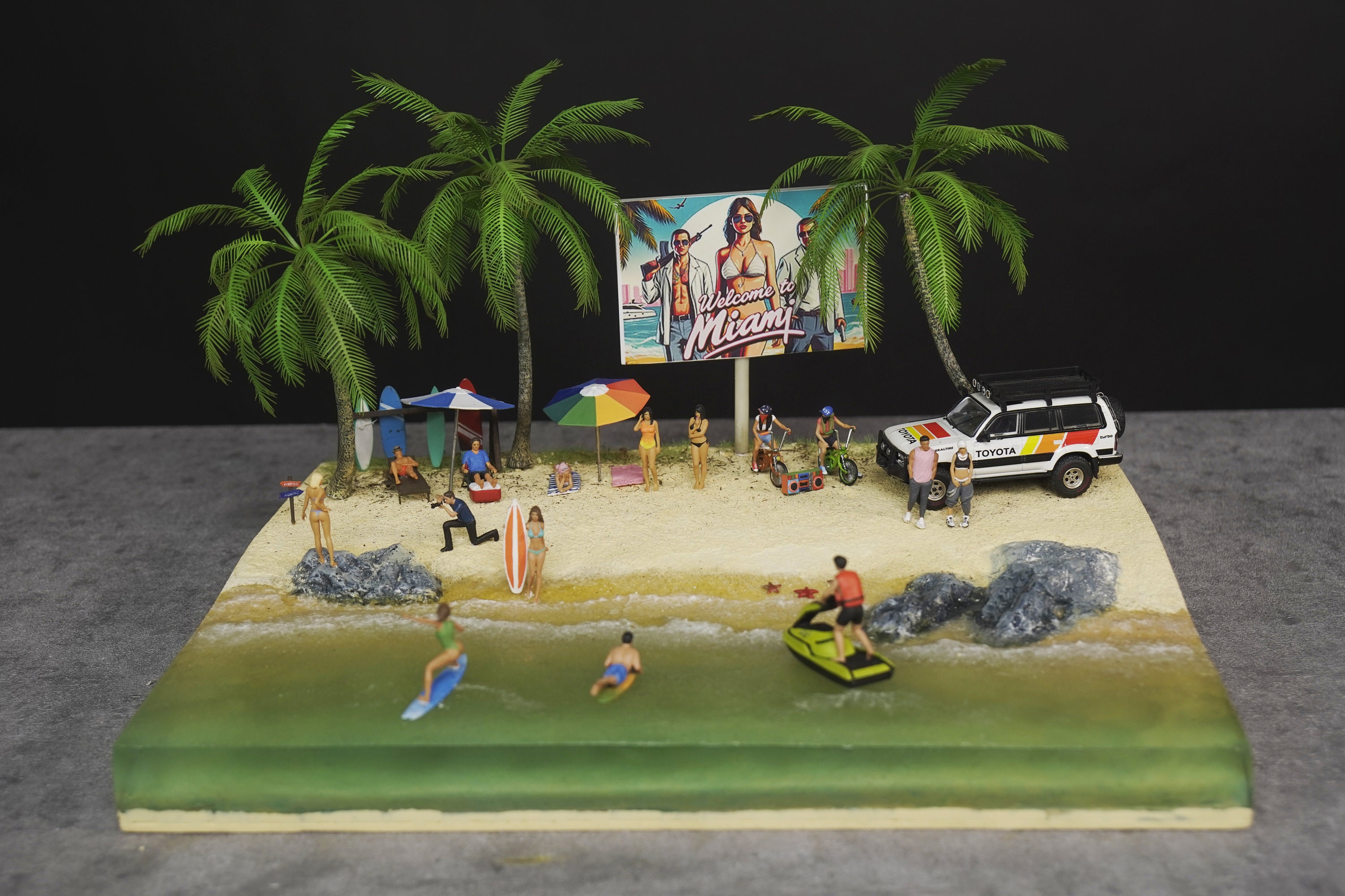 1/64 Scale Beach Diorama for Hotwheels Diecast Handpaint High Detail - Etsy