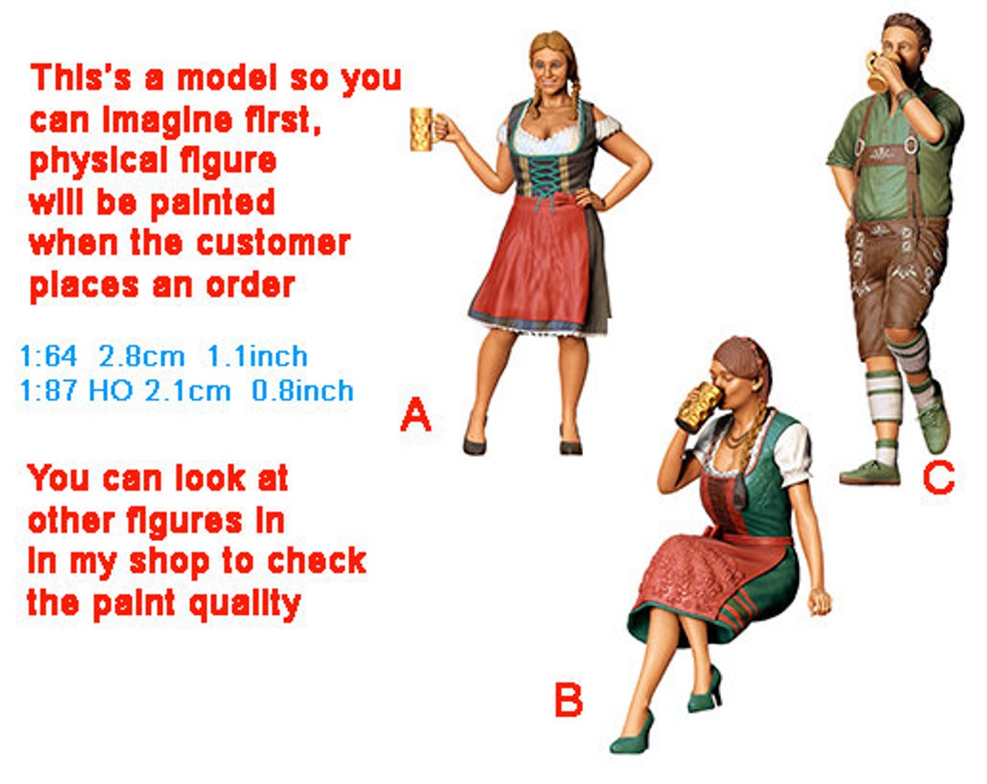 October Beer Figure HO 1:64 Scale Handpaint High Detail - Etsy