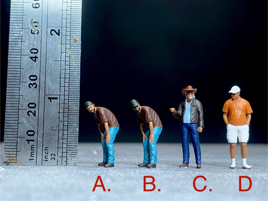 Car Show Spectator Man Figure HO 1:64 Scale Handpaint High Detail - Etsy