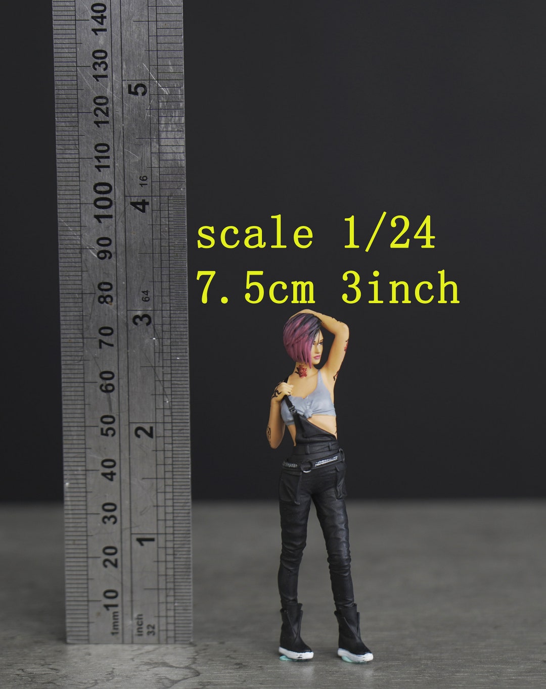 Judy Cyber Figure (FOR CUSTOM) Handpaint High Detail 1:18 to HO Scale ...