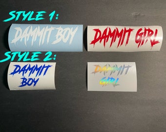 Dammit Girl Decal - Etsy