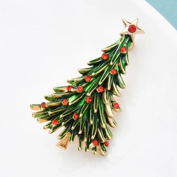 Christmas Tree Brooch - Etsy