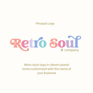 Custom Brand Kit | Pastel Retro Branding | Vibrant Brand Design - Etsy