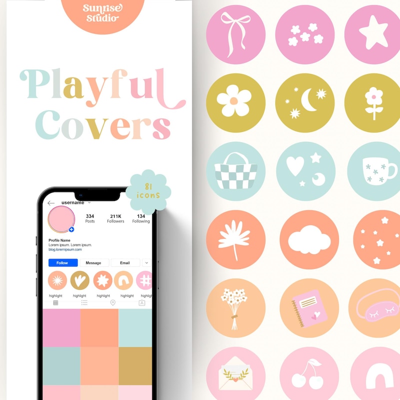 Cute Instagram Icons - Etsy