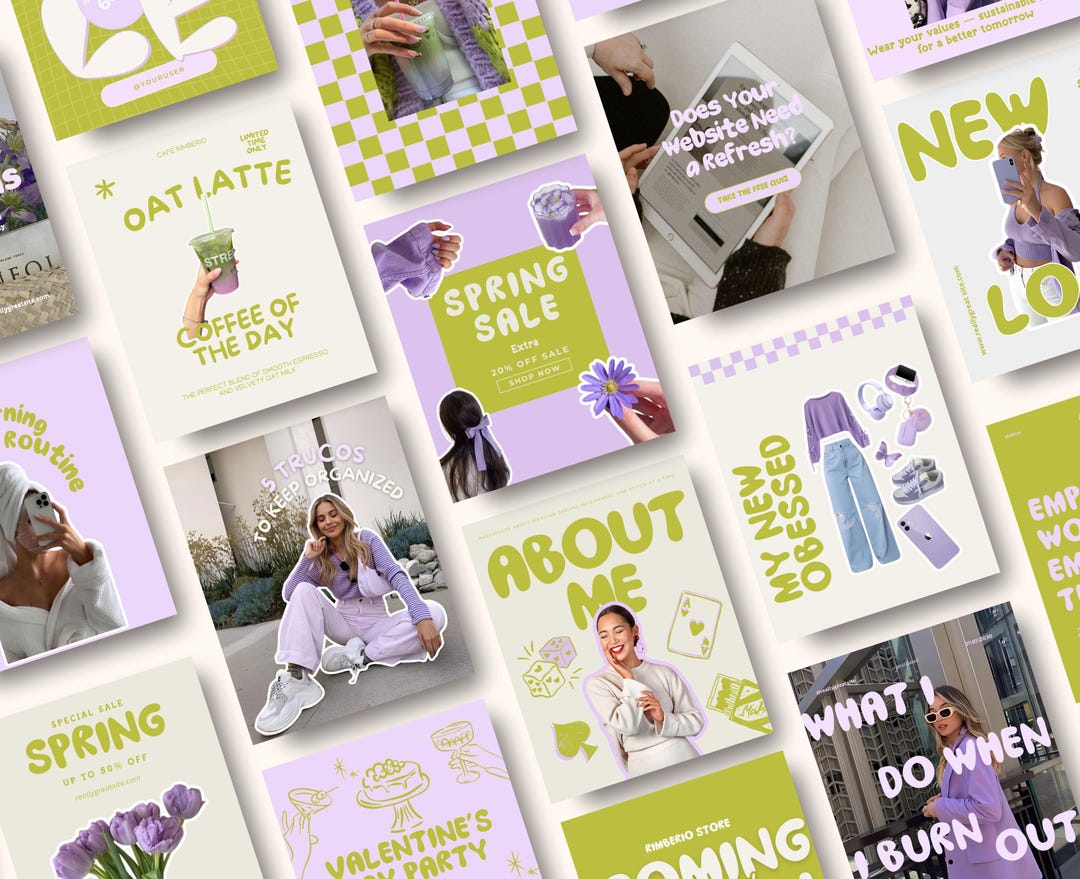 Trendy Viral Instagram Post Template – That Girl Aesthetic for ...