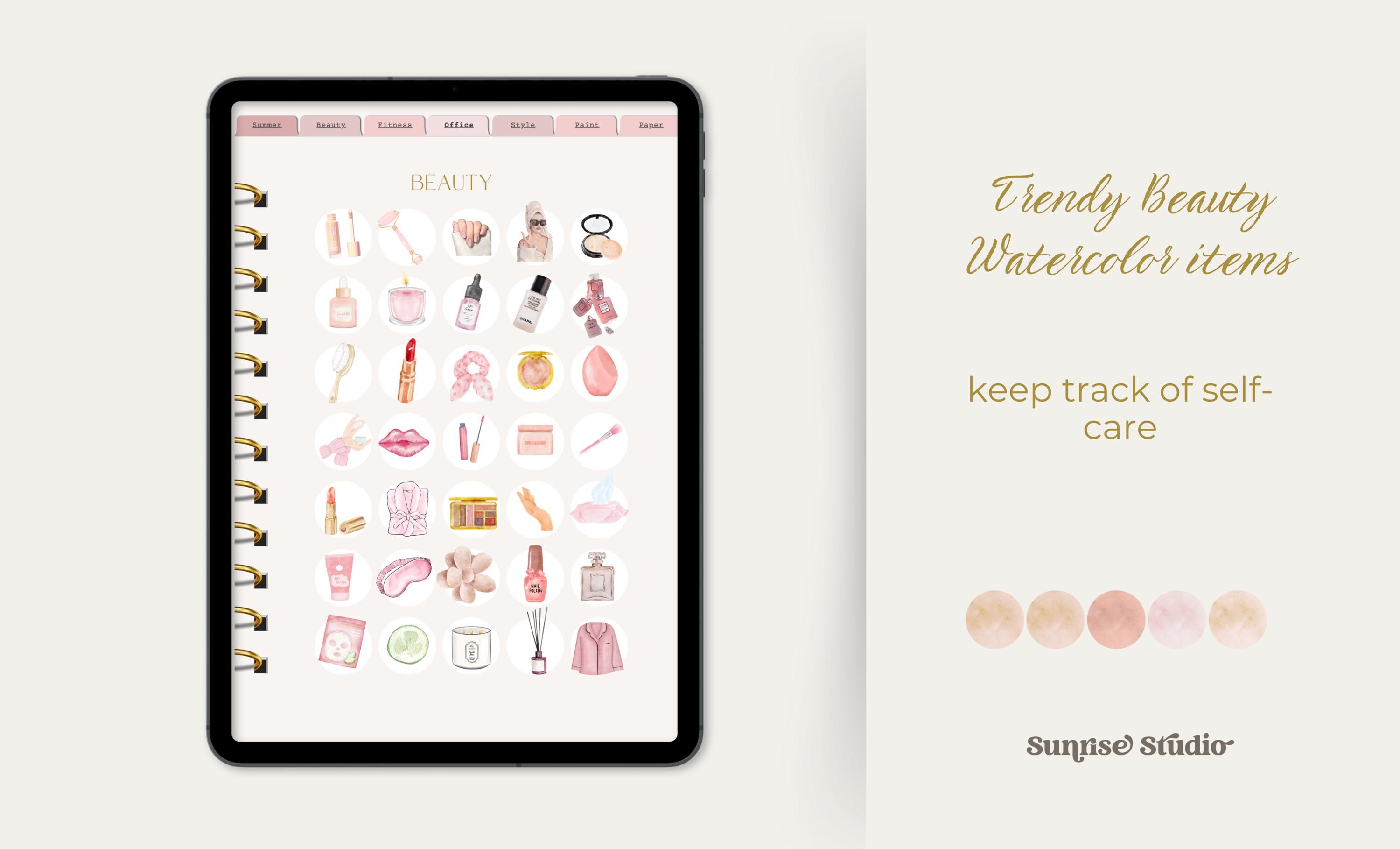 That Girl Pink AESTHETIC DIGITAL STICKERS Scrapbook Stickers Planner ...