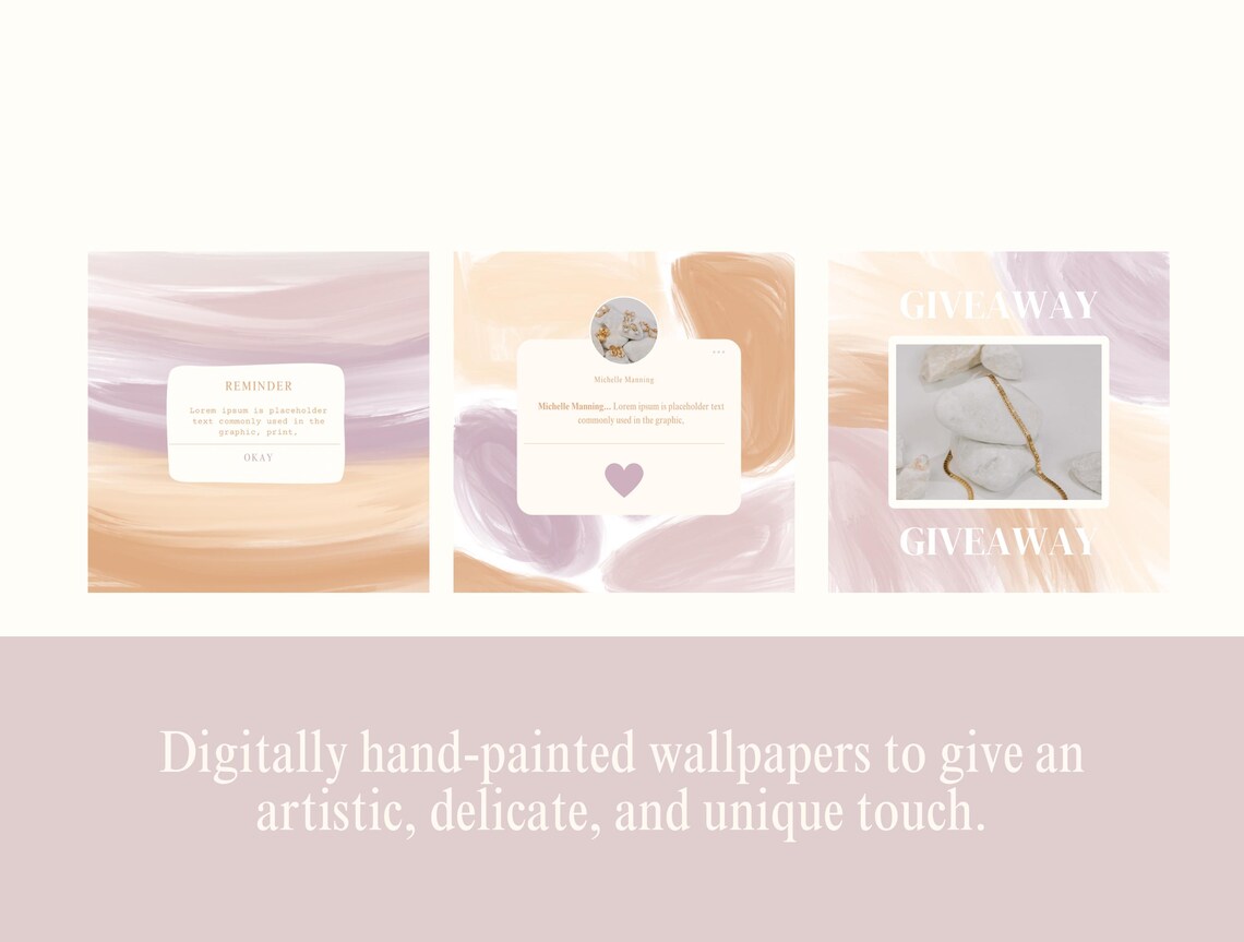 Boho Delicate Instagram Template | Neutral Canva Feed | Small Business ...