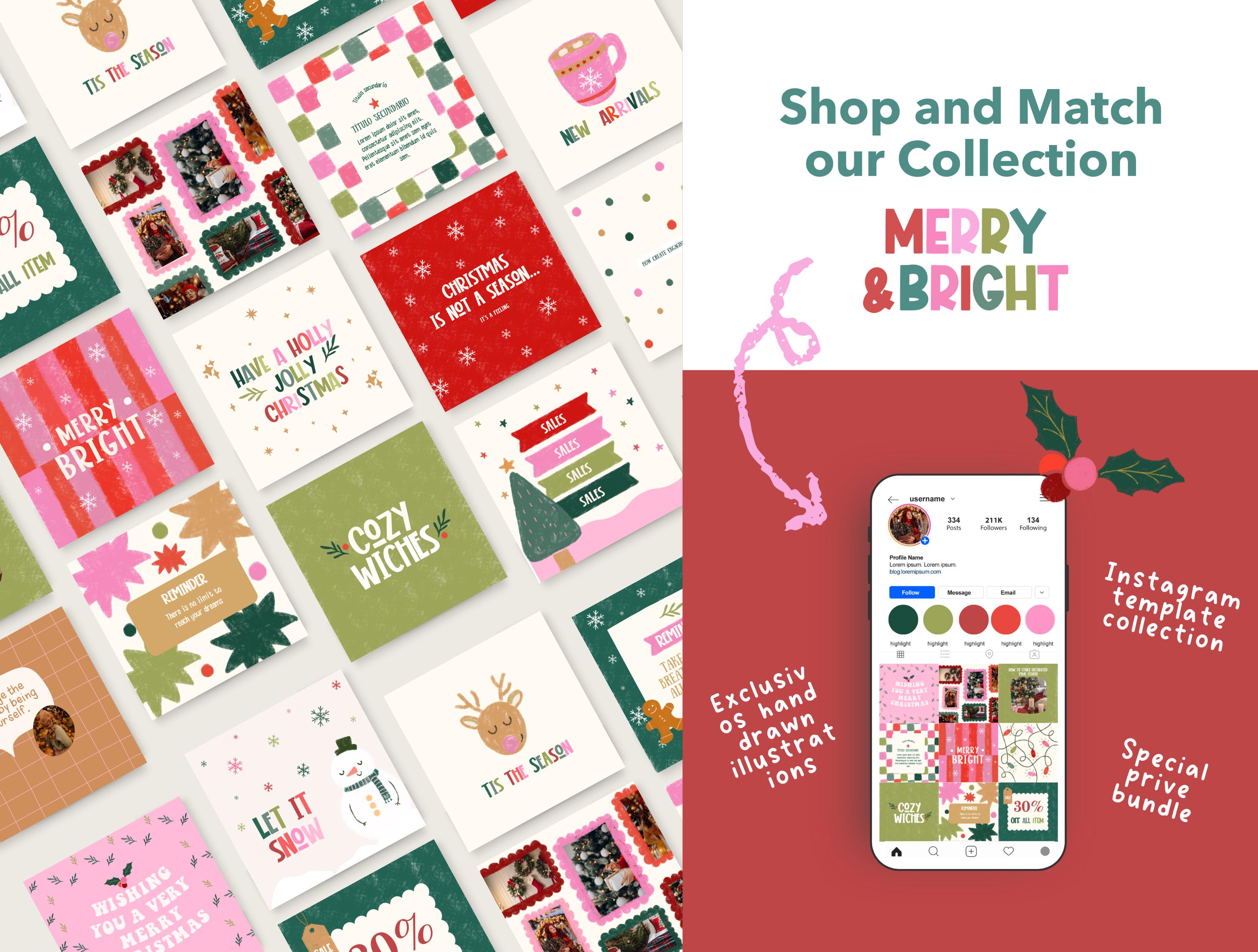 Hand Drawn Christmas Etsy Shop Banner | Holiday Header | Cozy Christmas ...