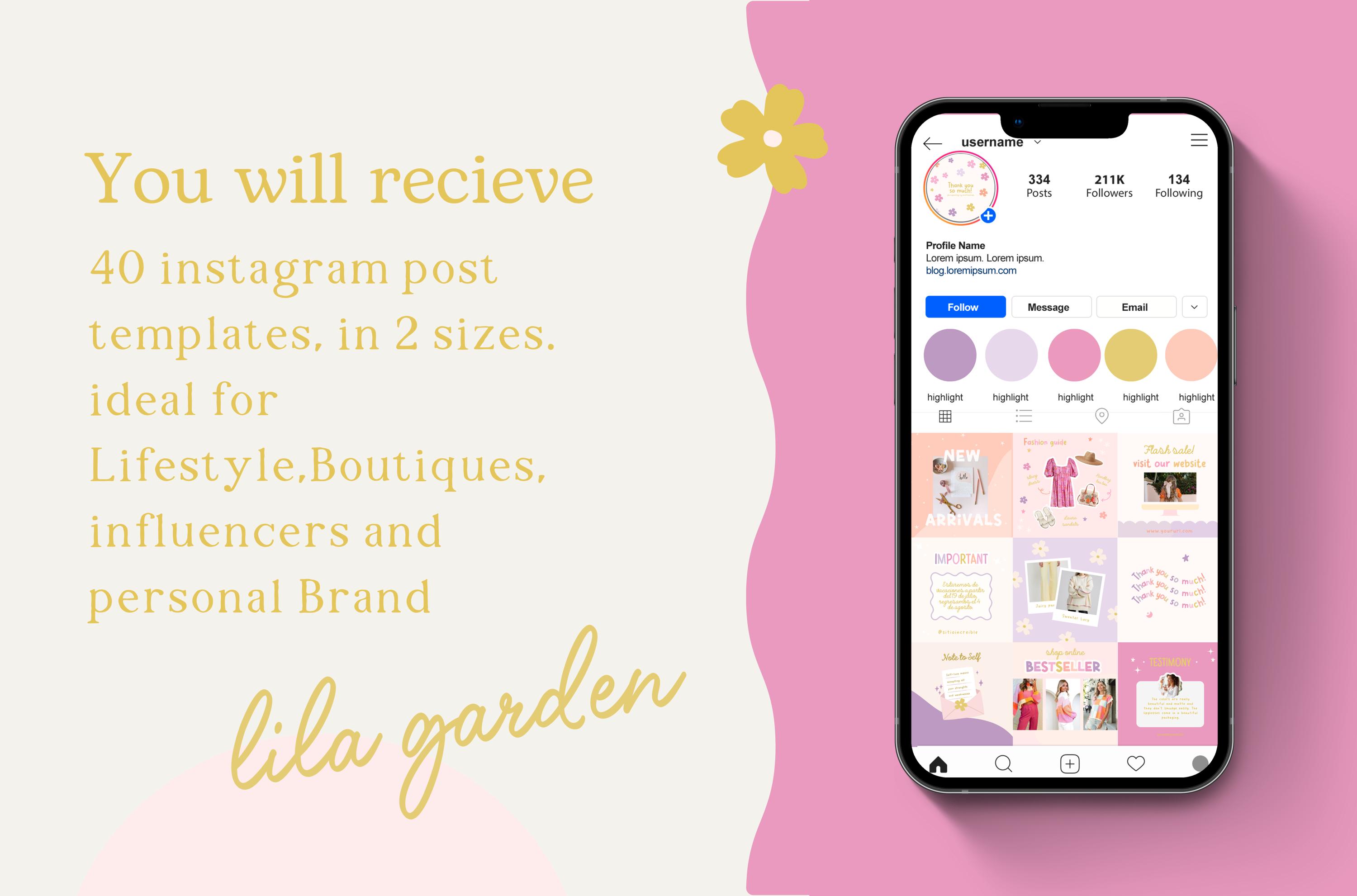 Playful Pastel Instagram Template | Fashion Boutique | Personal Brand ...